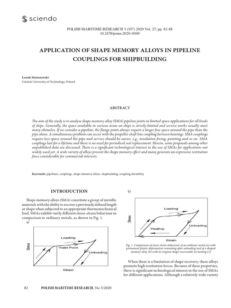 Application of Shape Memory Alloys 23 | PDF | Shape Memory Alloy | Pipe (Fluid Conveyance)