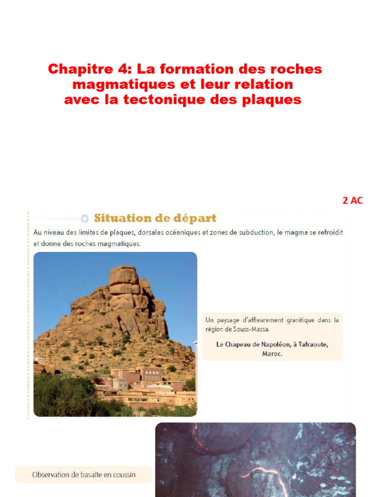 La Formation Des Roches Magmatiques Et Leur Relation | PDF | Magma | Granit