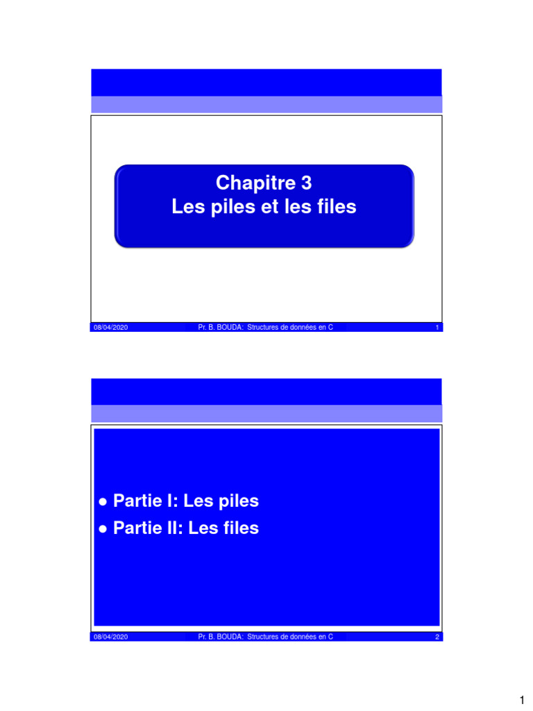 Piles et files en C : Concepts et Code | PDF | Algorithmes et ...