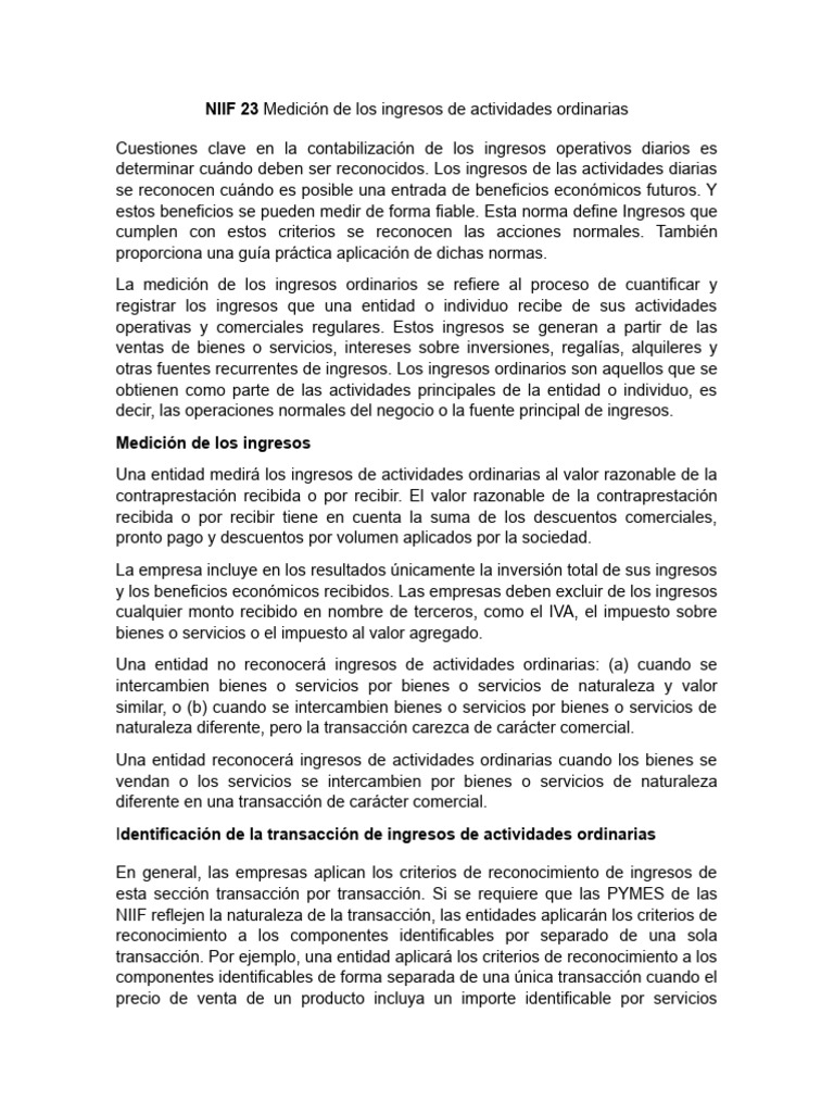 Niif 23 | PDF | normas internacionales de INFORMACION FINANCIERA ...