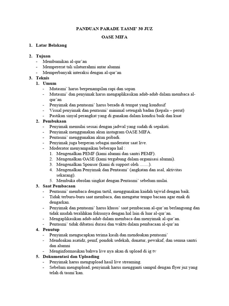 Panduan Parade Tasmi | PDF | Kajian Bahasa Asing