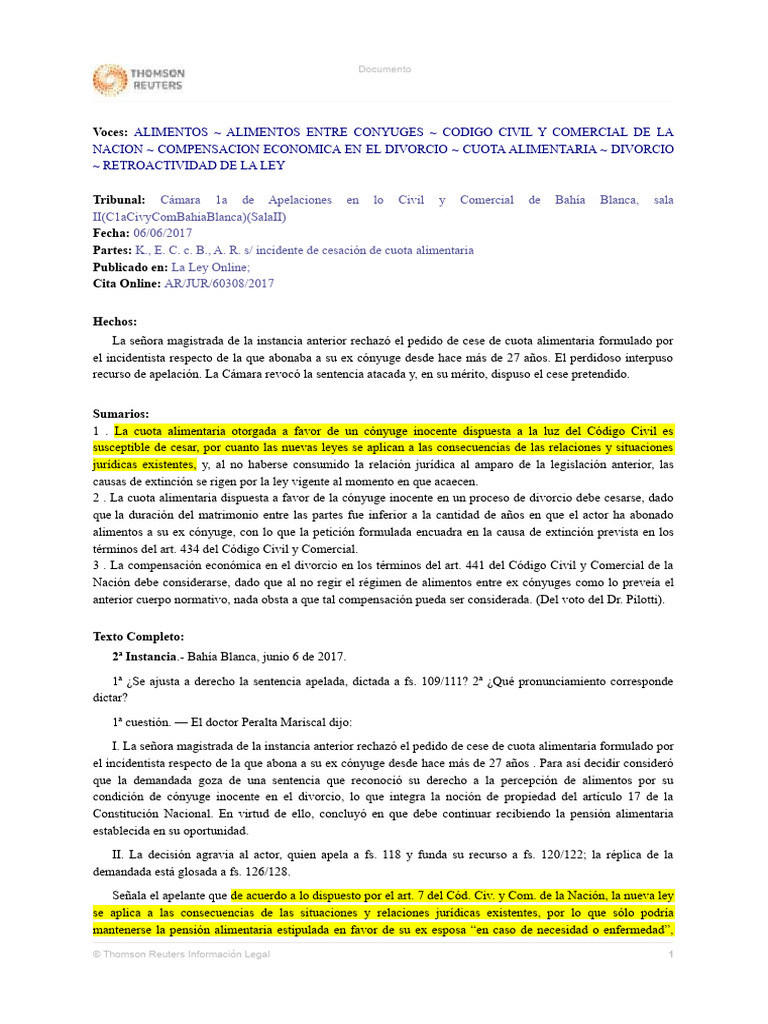 Caso Prã Â¡ctico Nro. 2 Efectos de La ley-CodificaciÃ Â N | PDF | Divorcio | Derecho Constitucional
