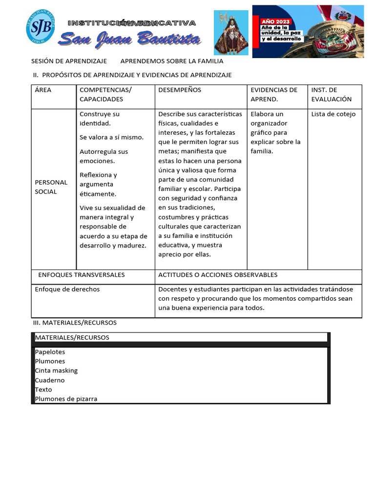 7 La Familia | PDF | Aprendizaje | Evaluación