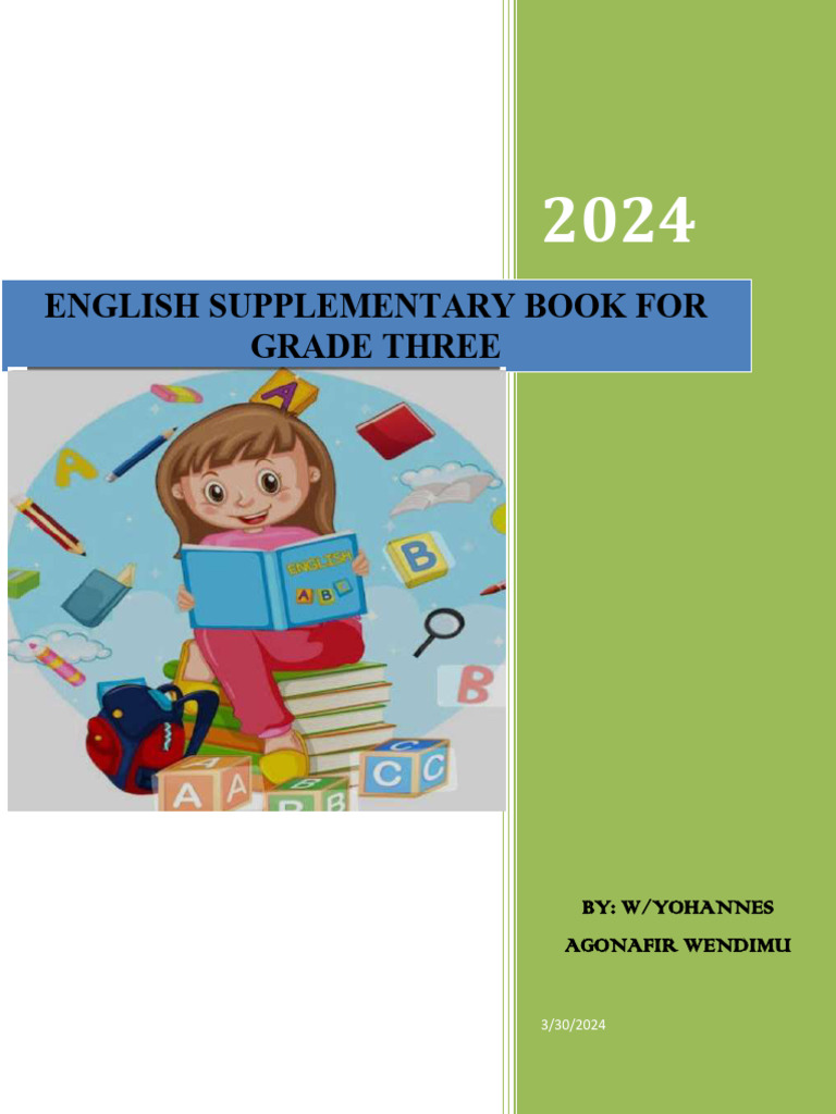 Grade Three English Supplementary Book | PDF | Verb | Syntax