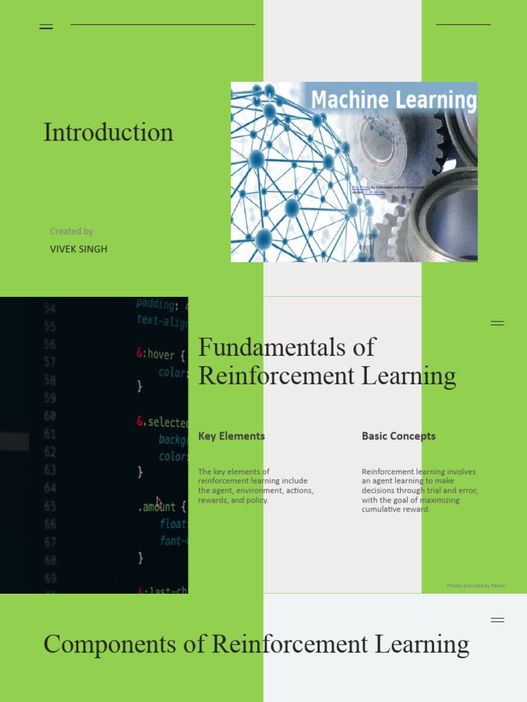50 Vivek Singh Reinforcement Learning | PDF | Decision Making | Cognition