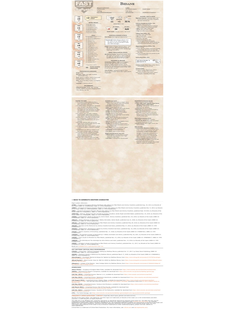 Tiefling Wizard 4 (Diviner) | PDF | Dungeons & Dragons | Wizards Of The Coast