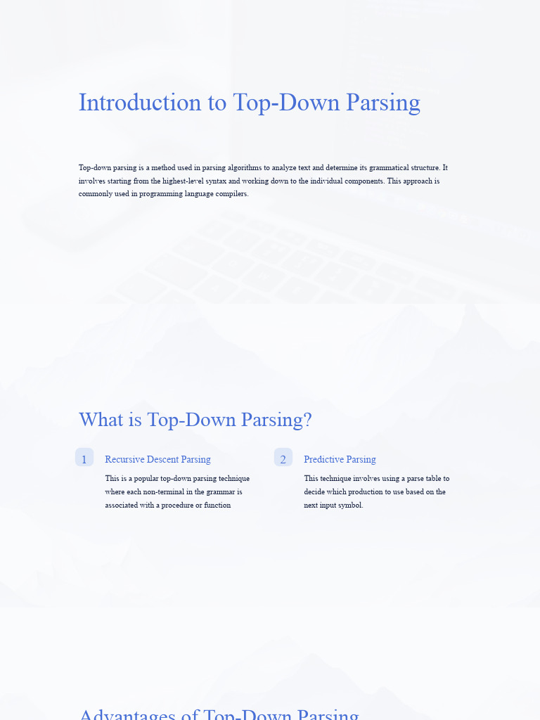 Top-Down Parsing Explained | PDF | Parsing | Linguistics
