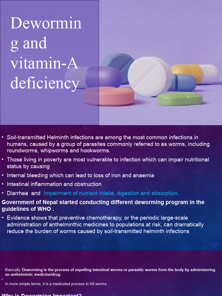 Deworming and Vitamin-A | PDF | Medical Specialties | Clinical Medicine