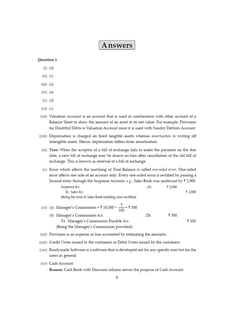 MTP-1 (Solutions (QR Code) ) | PDF | Expense | Debits And Credits