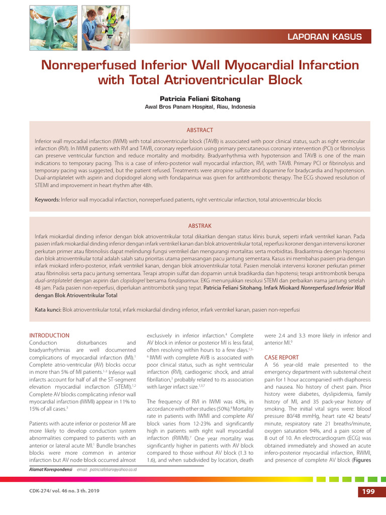 Nonreperfused Inferior Wall Myocardial Infarction With Total ...