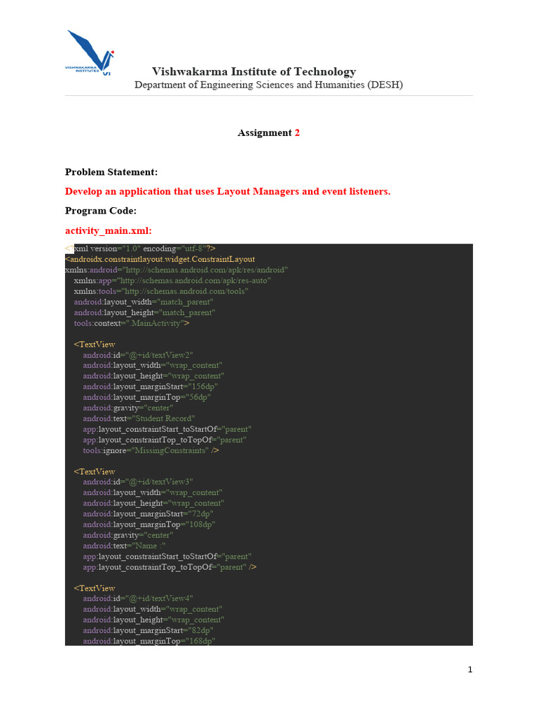Assignment 2 | PDF | Android (Operating System) | Information Appliances