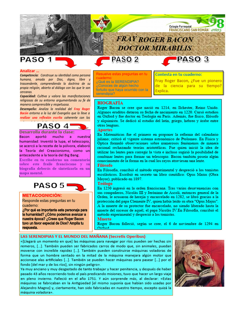 U4F7 Fray Roger Bacon | PDF | Filosofía | Religión y espiritualidad
