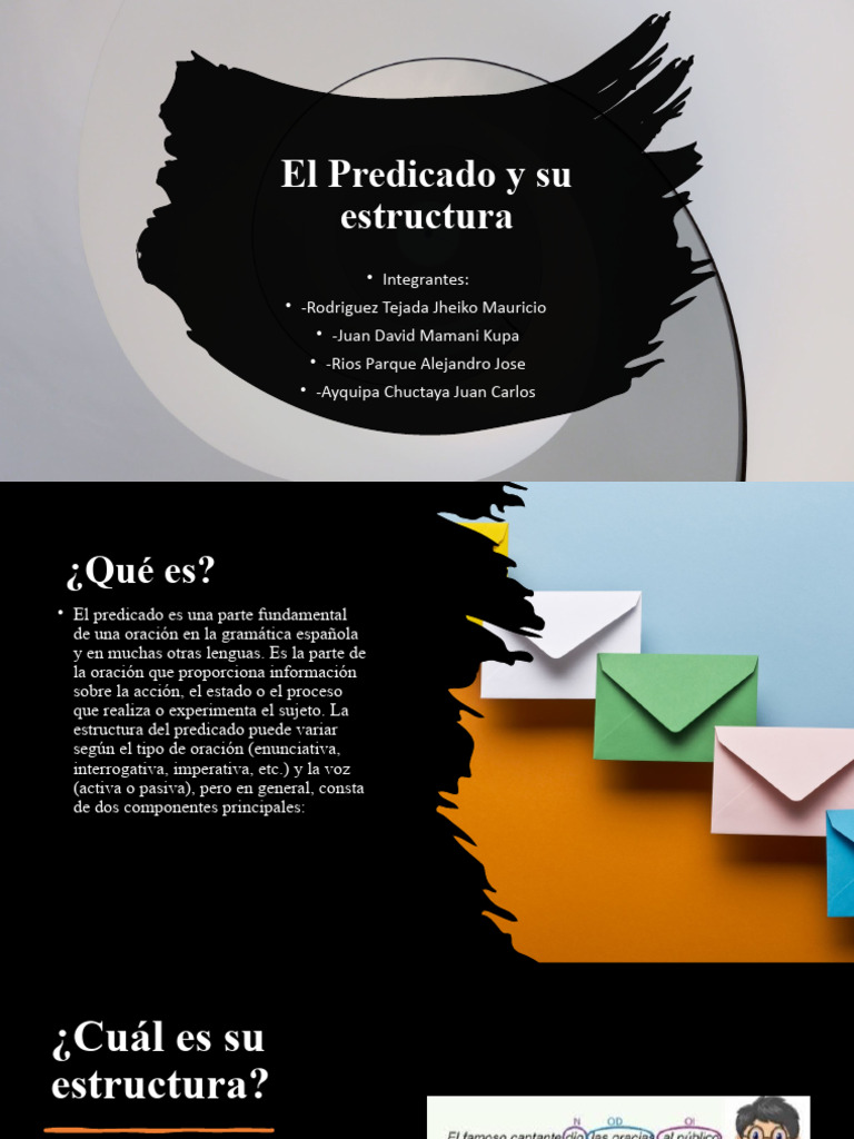 Predicado Presentacion | PDF | Predicado (Gramática) | Adverbio