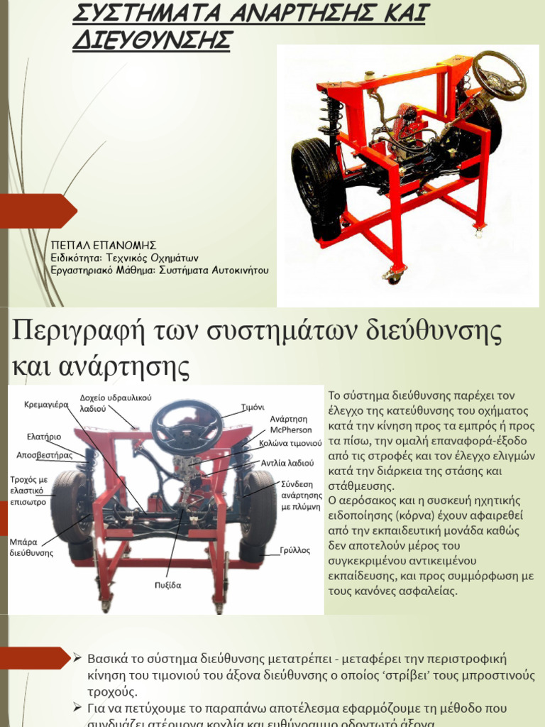 Συστήματα Ανάρτησης και Διεύθυνσης | PDF