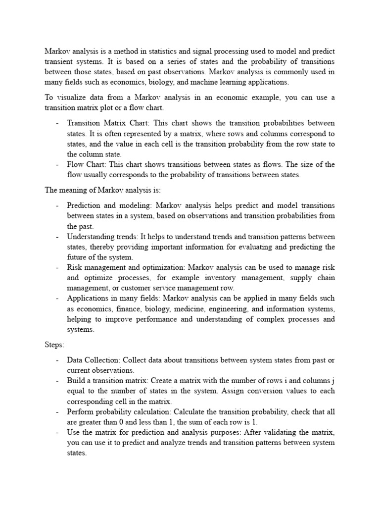 Markov | PDF | Markov Chain | Applied Mathematics