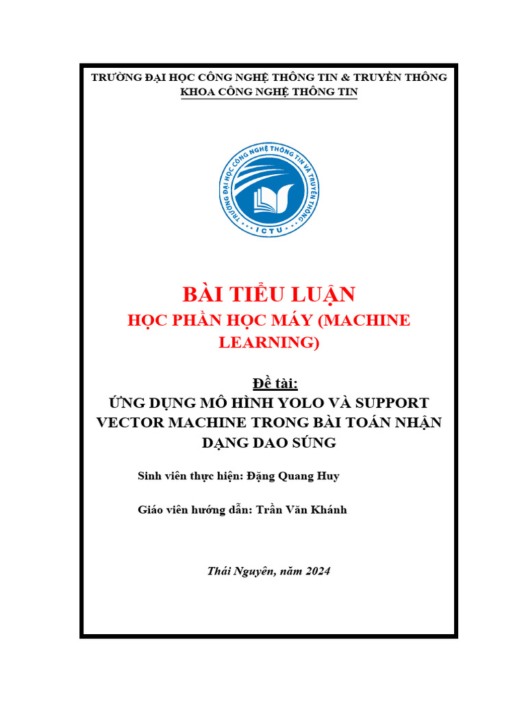 Machine Learning Dang Quang Huy | PDF