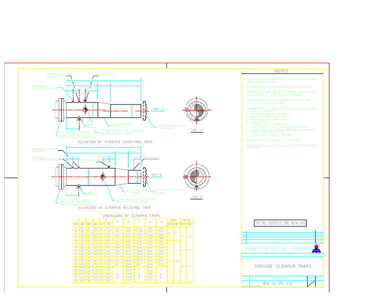 Pipeline Scraper Trap Specifications | PDF | Mechanical Engineering ...