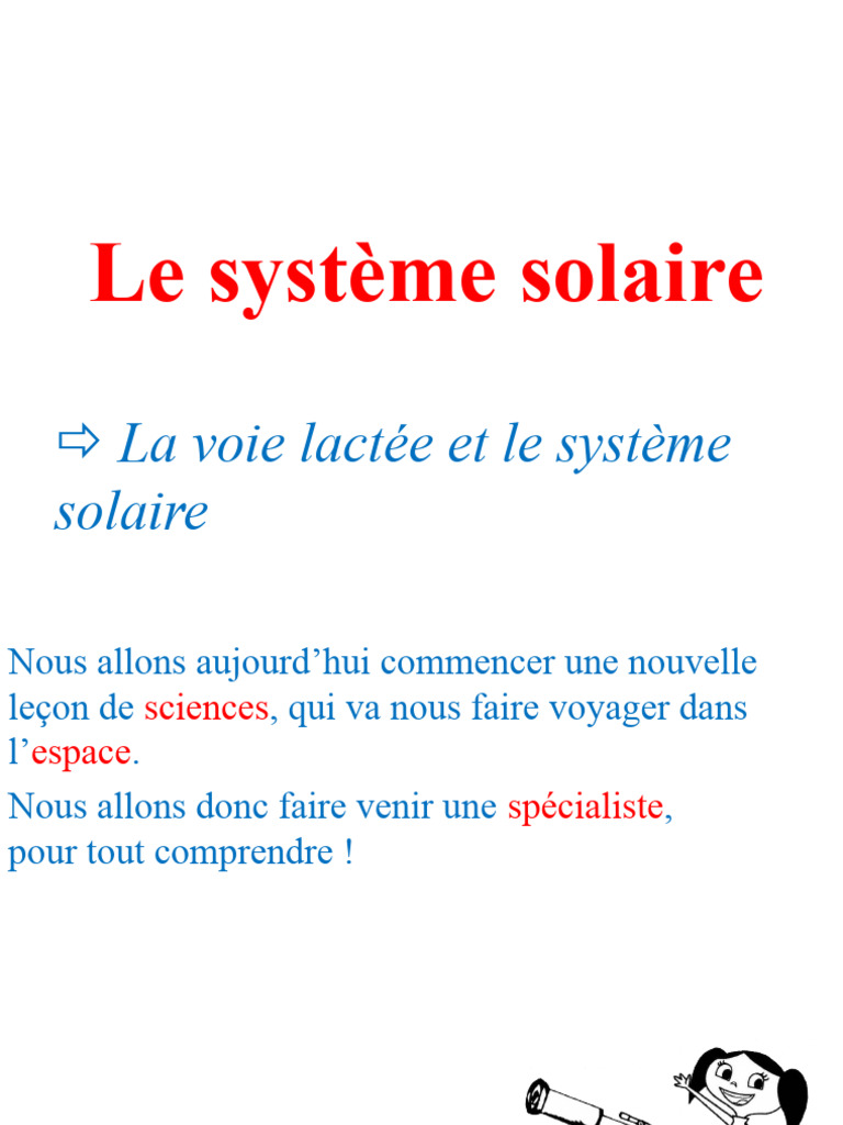 Le Systeme Solaire La Voie Lactee Et Le Systeme Solaire | PDF ...