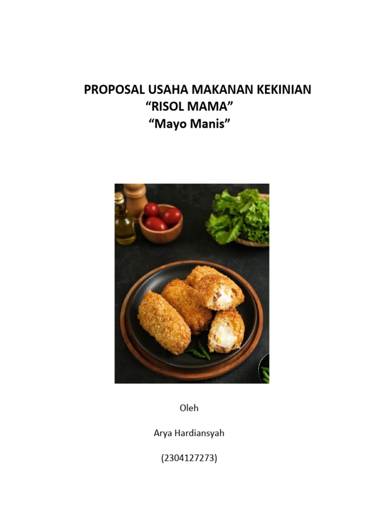Proposal Usaha Risol MAMA | PDF | Bisnis | Ilmu Sosial