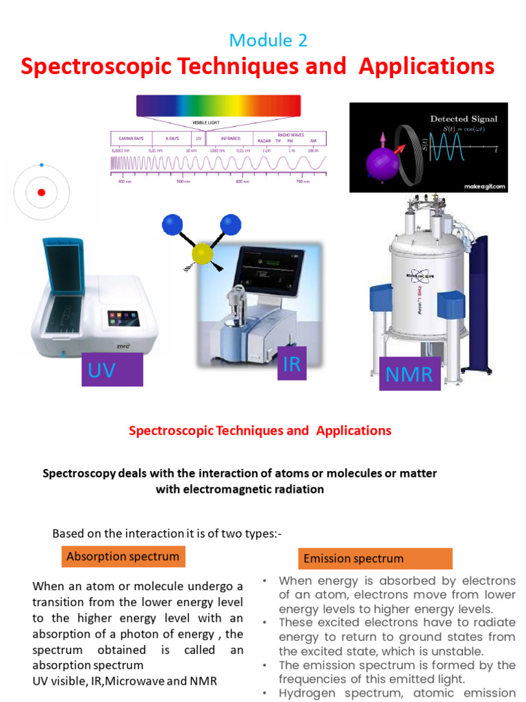 Specroscopic Technique | PDF | Electromagnetic Spectrum | Emission Spectrum