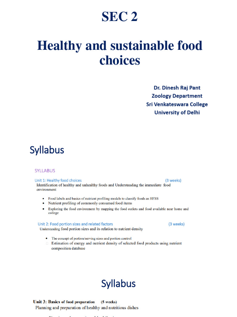 Sec 2 Healthy and Sustainable Food Choices | PDF | Whole Grain | Foods