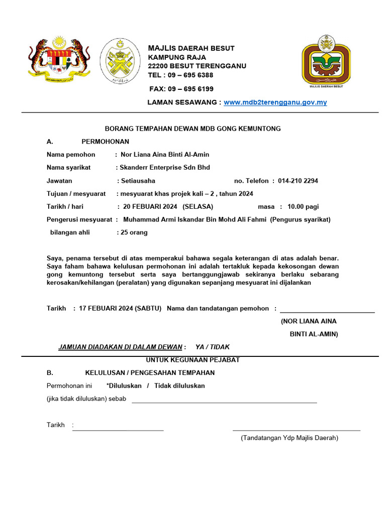 Majlis Daerah Besut Alam | PDF