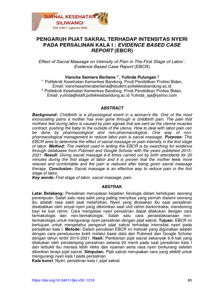 1216-Article Text-5860-1-10-20221222 | PDF | Childbirth | Human Development