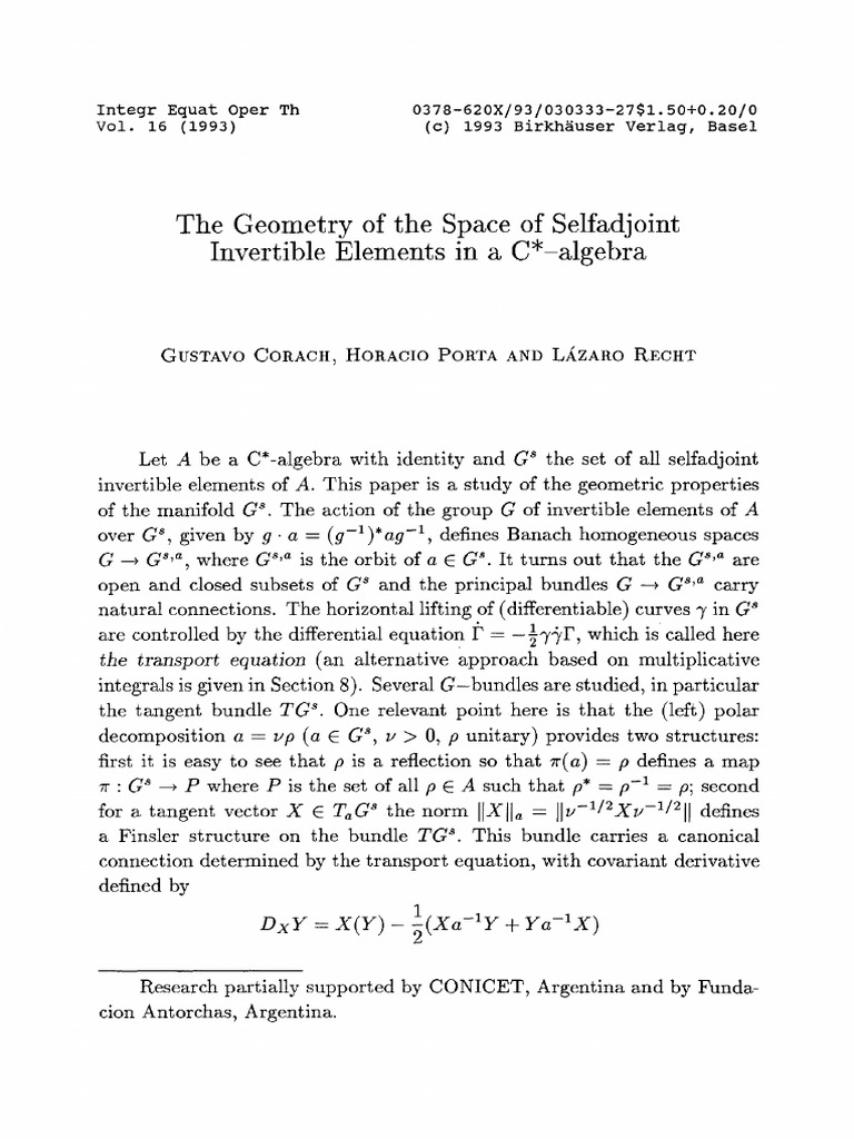 33 Geometry of Selfadjoint | PDF | Functions And Mappings | Differential Topology