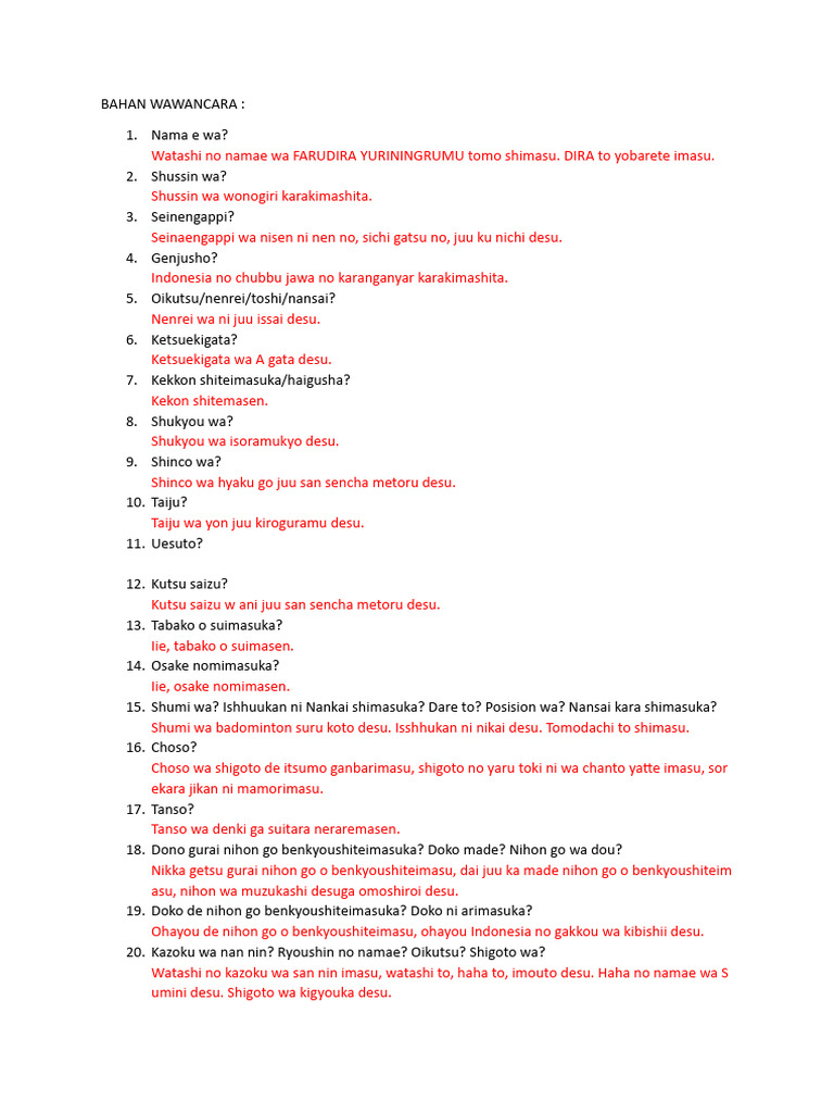 Japanese Interview Prep Guide | PDF | Self-Improvement