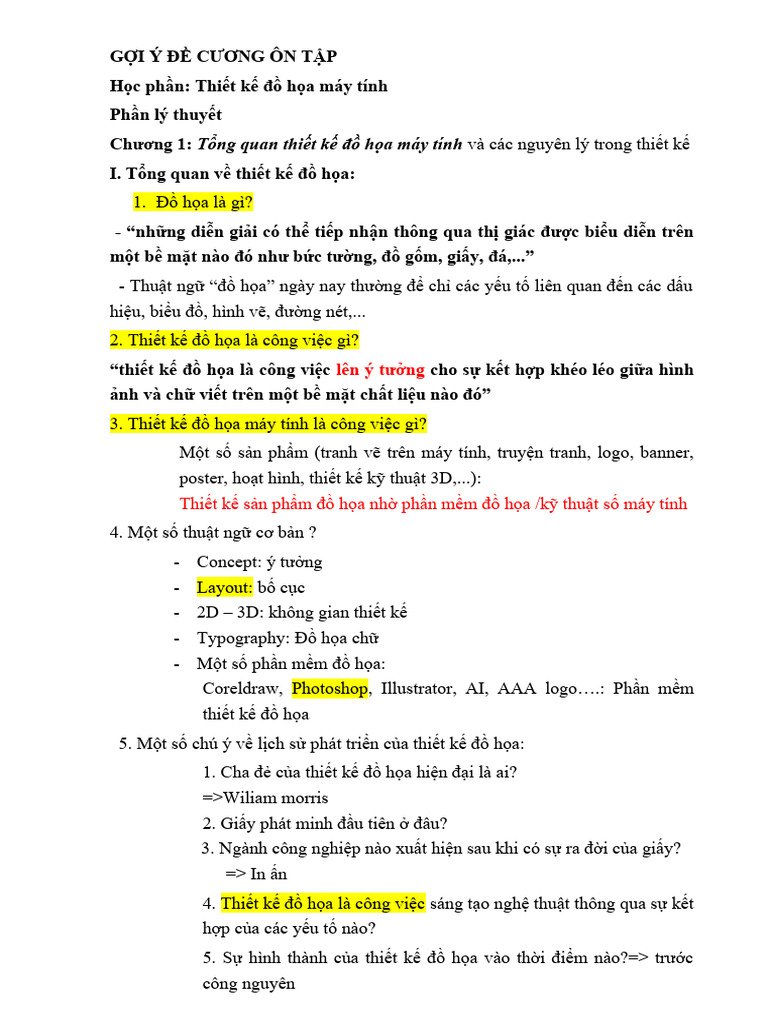 De Cuong On Tap - TKDH - Vtluu | PDF