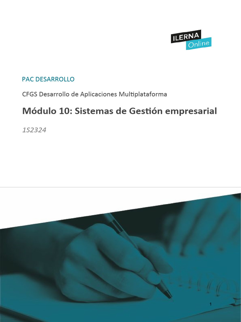 PAC Desarrollo DAM M10 UF1 1S2324 Sistemas Gestion Empresarial | PDF ...