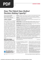 Appelbaum Criteria for Patient Capacity | PDF | Dementia | Medical ...
