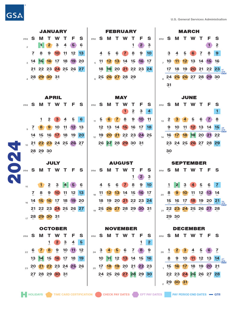 Calendrier de paie GSA 2024 | PDF
