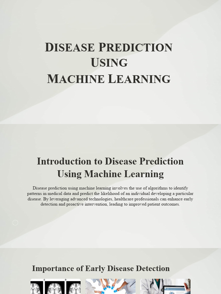 Disese Prediction Using Machine Learning by We4 | PDF | Machine ...