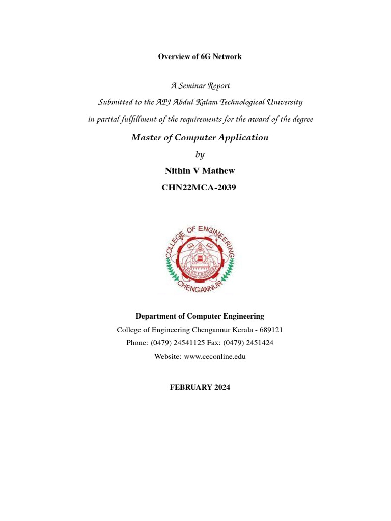 6G Network Seminar Report NITHIN | PDF | Computer Network | Internet Of ...