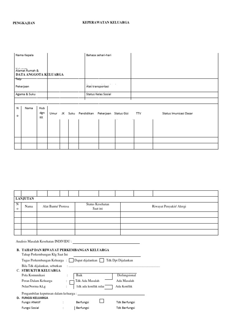 Form Keluarga Resume | PDF