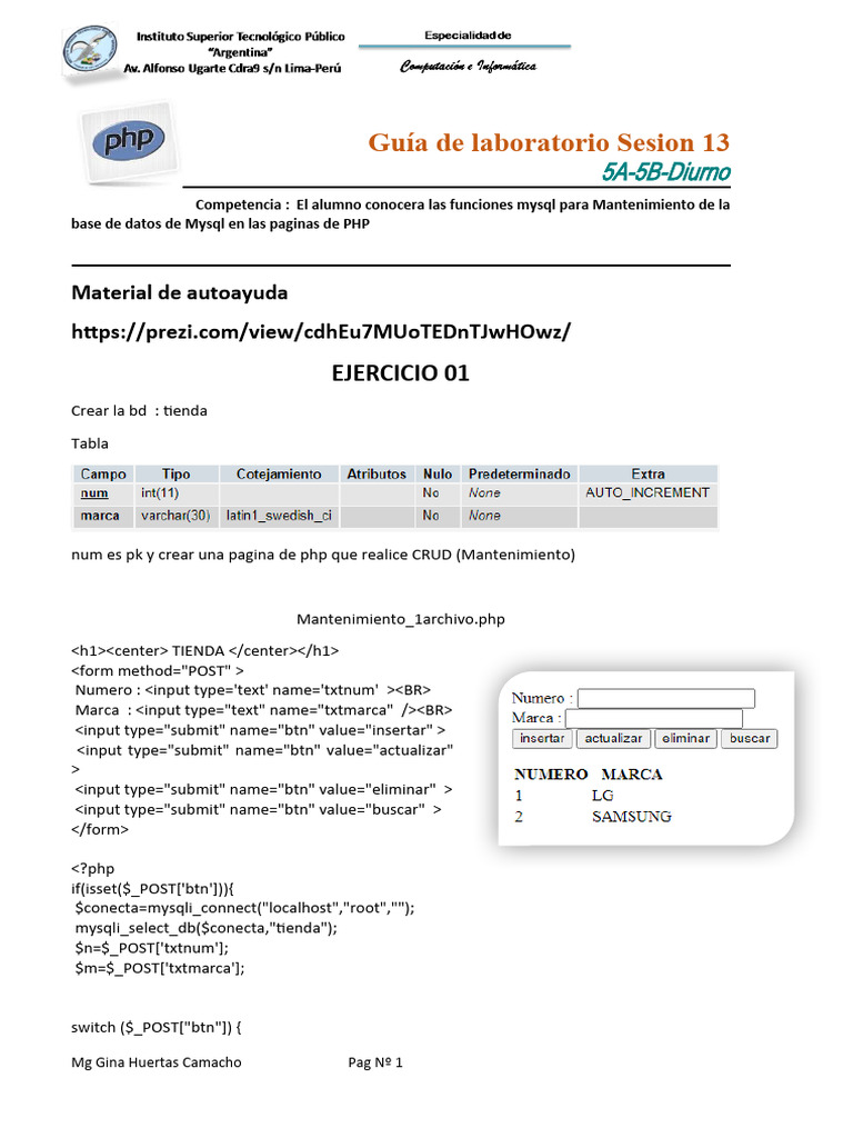 GUIA 13 - Viernes | Descargar gratis PDF | Mi sql | Software multiplataforma