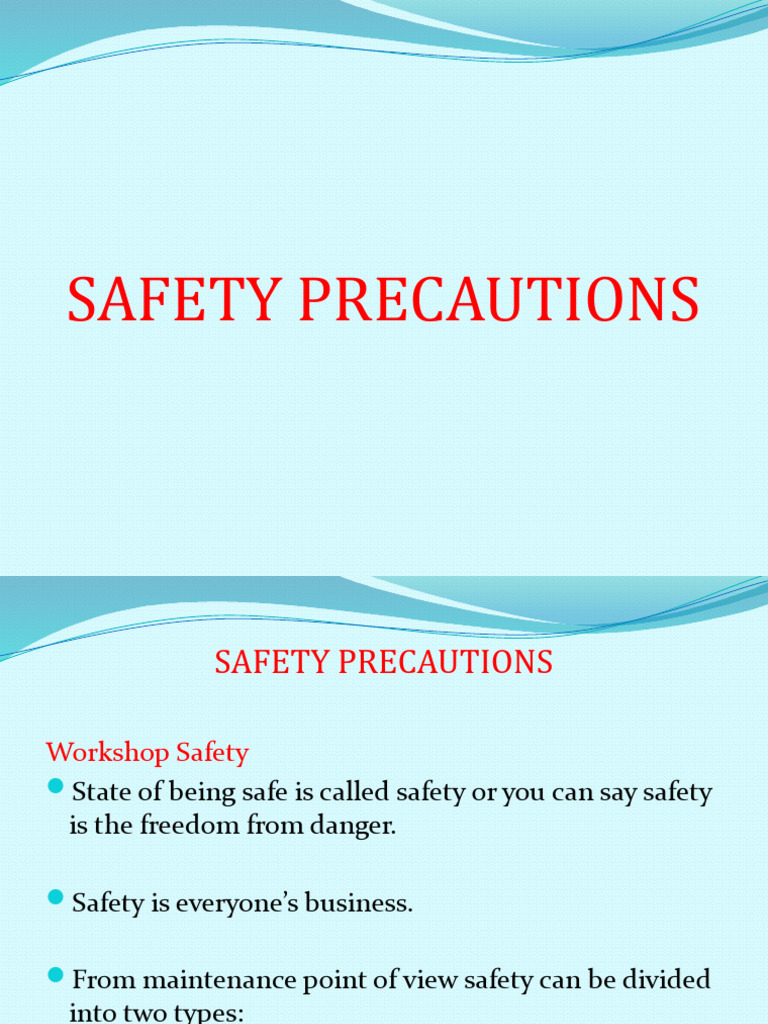 Safety Precautions | PDF | Ac Power Plugs And Sockets | Electricity