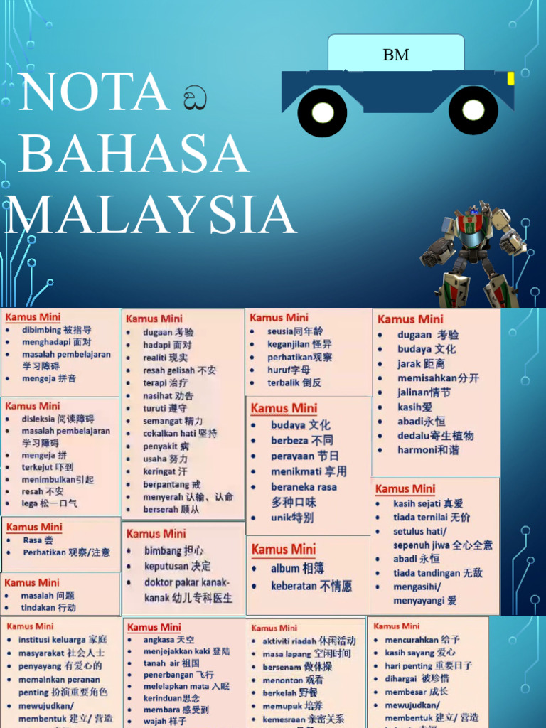 Nota Bahasa Melayu | PDF