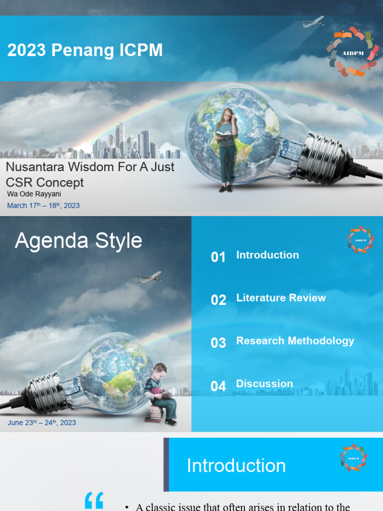 2023 Penang ICPM - PPT Template | PDF | Corporate Social Responsibility ...