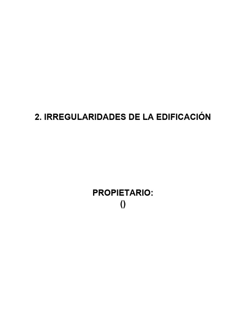 Irregularidades | PDF | Rigidez