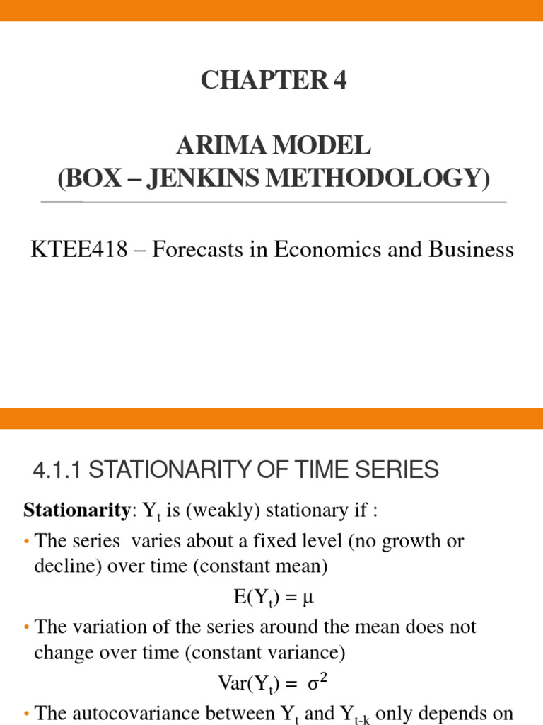 Chapter 4. ARIMA - SV | PDF | Stationary Process | Autoregressive Model