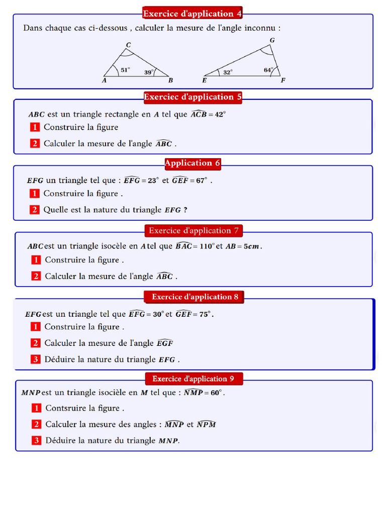 Applixation Angles et Triangles | PDF