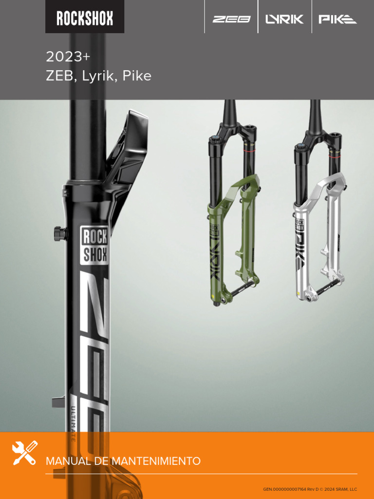 2023 Zeb Lyrik Pike Manual de Mantenimiento | PDF | Neumático | Tornillo