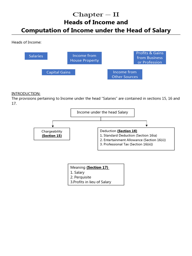 02 - Taxation - Chapter-2 - Salary Part-1 | PDF | Salary | Income Tax