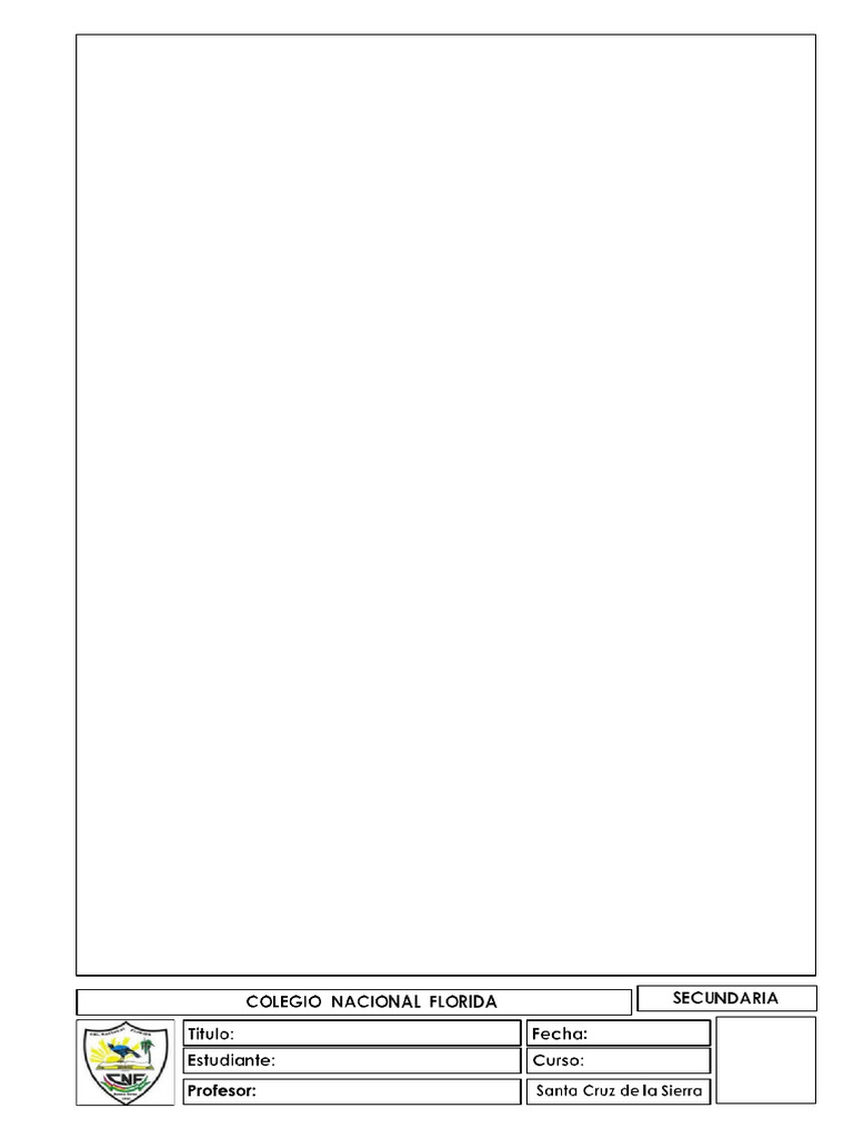 Hoja Formato Florida Estudiante | PDF