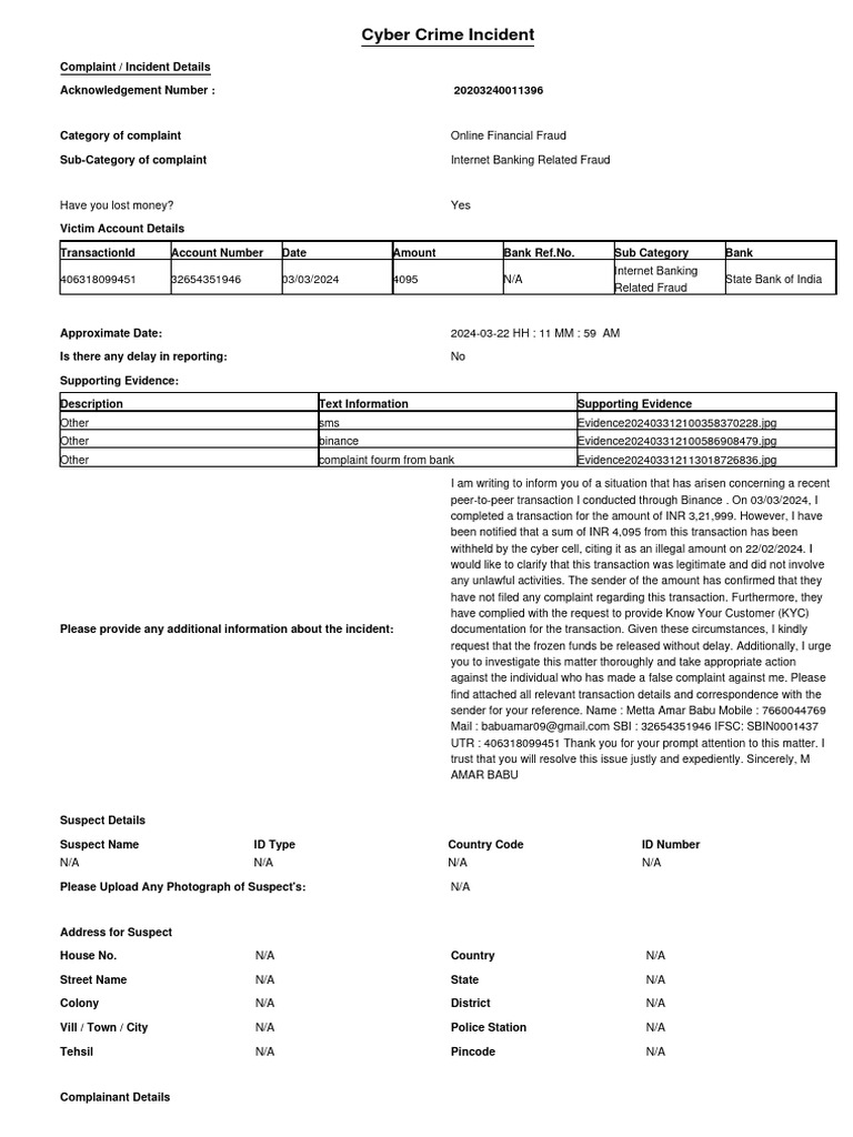 Online Banking Fraud Incident Report | PDF | Fraud