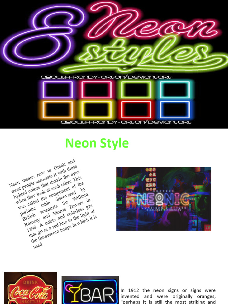 Neon Style | PDF | Softlines (Retail) | Fashion