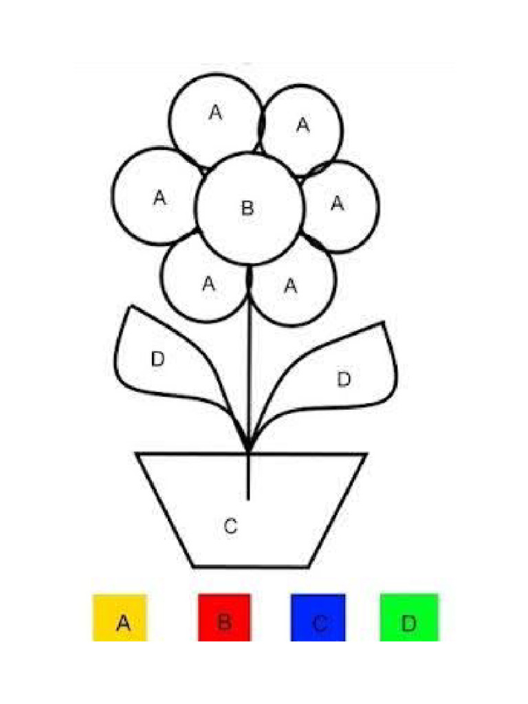 colorea la flor | PDF
