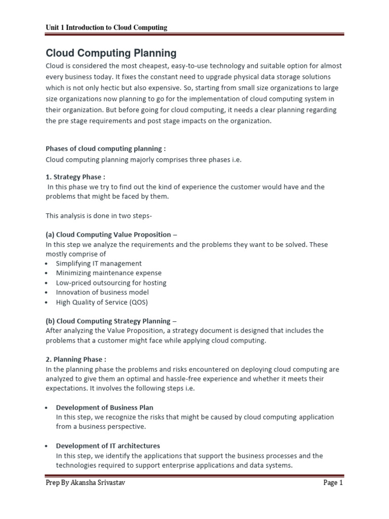 Unit 2 Architecture of Cloud Computing | PDF | Cloud Computing | Virtualization
